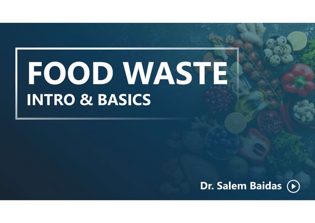 Food waste management | PPTX