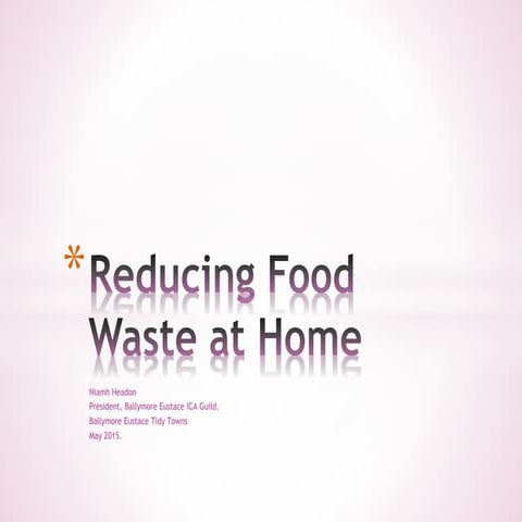 Food waste management | PPTX