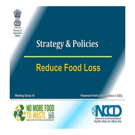 Food Waste in India 2015 | PDF