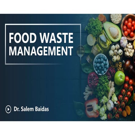 Food waste management | PPTX
