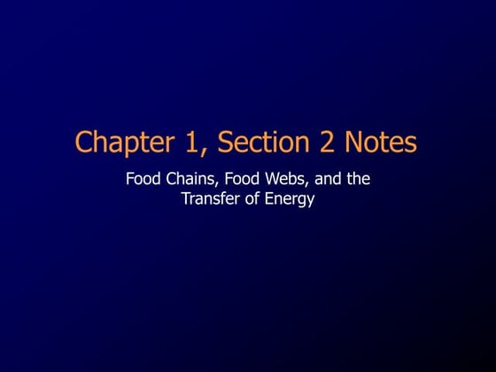 Food Chain and Food Web | PPTX