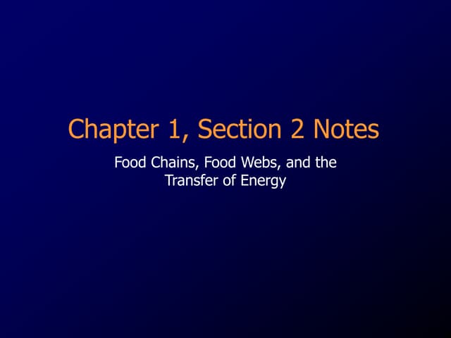 Food Chain and Food Web | PPTX