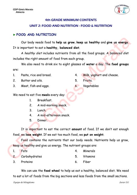 Fruits and Vegetables Activity | PDF | Healthy Cooking and Eating ...
