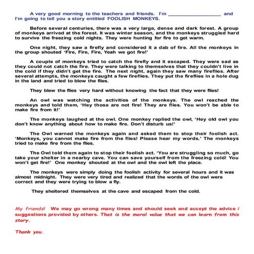 Foolish monkeys | PDF