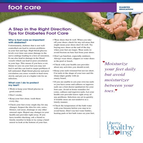 Diabetic Foot Care Brochure