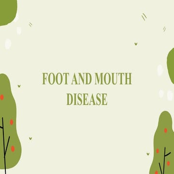 Foot and Mouth Disease | PPT