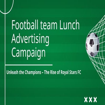 Football Marketing campaign launch sample | PPT