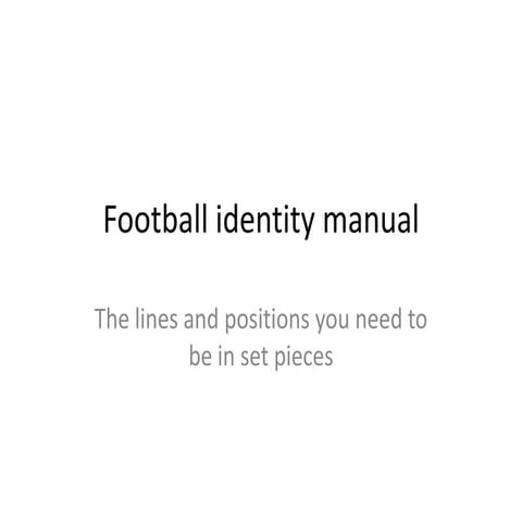 Football identity manual | PPT