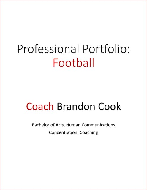 Coaching Portfolio | DOCX