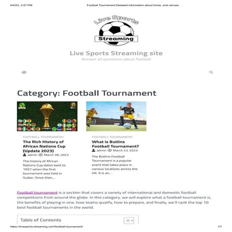 Football Tournament Detailed information about times, and venues.pdf