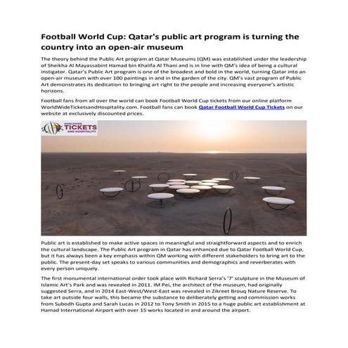 Football World Cup Qatar's public art program is turning the country ...