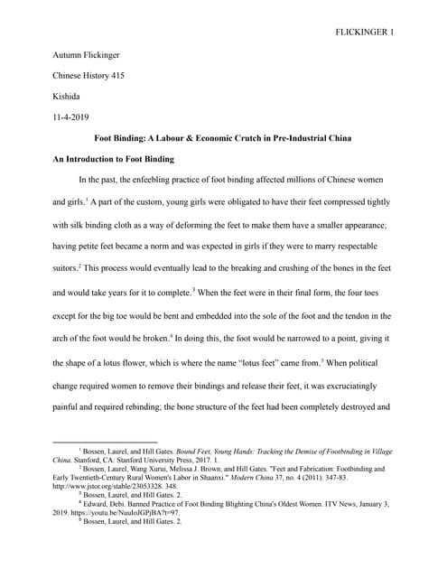 Foot Binding Presentation | PDF