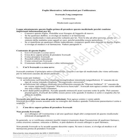 Foglio illustrativo: informazioni per l’utilizzatore | PDF