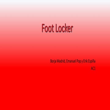 Foot locker | PPTX