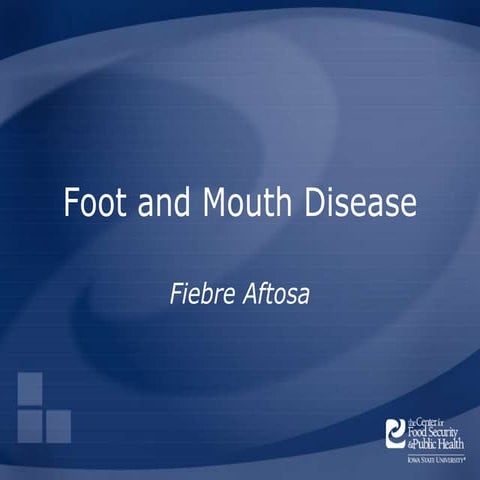 Foot and mouth disease: An Indian perspective | PPTX