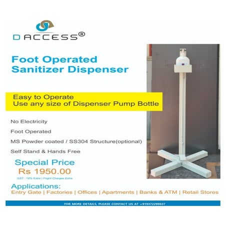 Foot Operated Sanitizer Dispenser | PDF