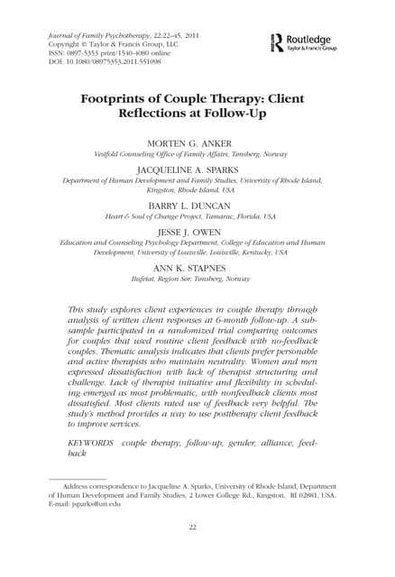 Session Rating Scale (SRS) | PDF