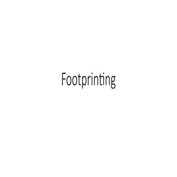 Introduction to Footprinting and Reconnaissance in Ethical Hacking ...