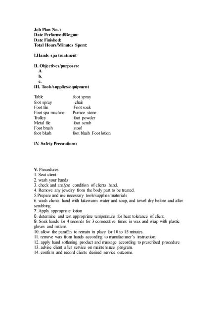 steps in giving hand spa treatment | PPTX | Infectious Diseases ...