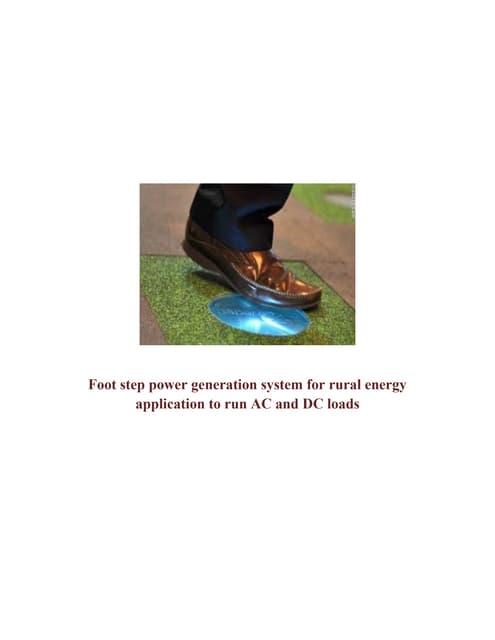 Foot energy generation | PPT