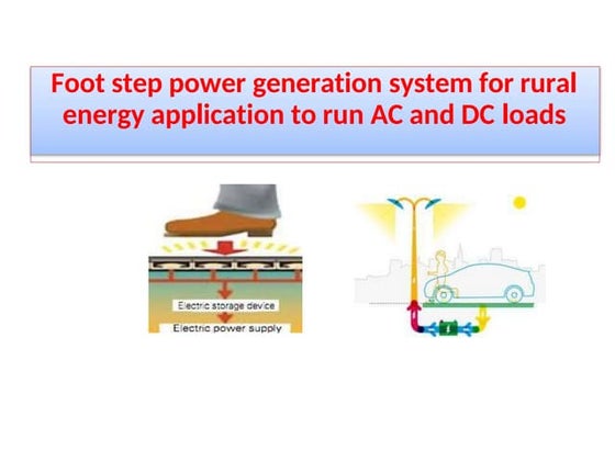 FOOT STEP POWER GENERATION | PPT