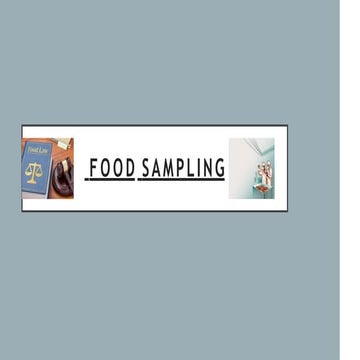 FOP-Food Sampling.powerpoint presentation | PPTX