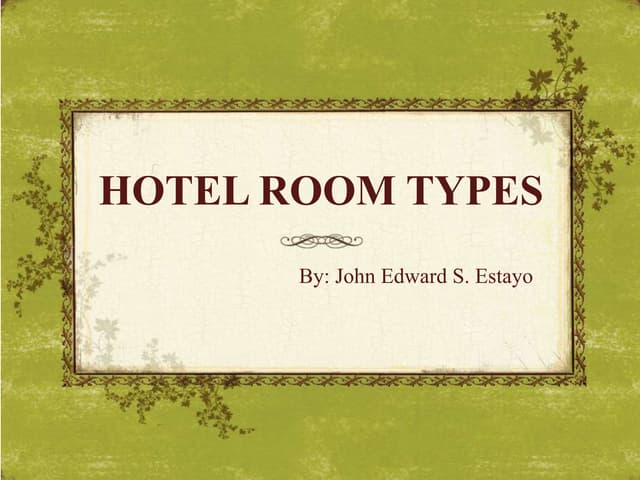 The terms of room status | PPTX