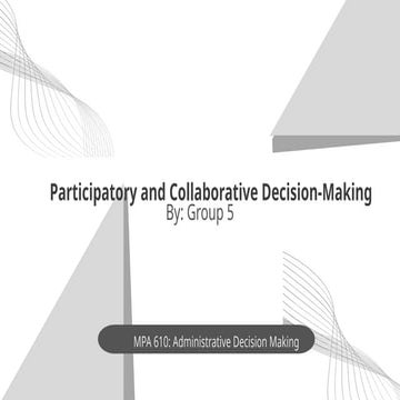 participatory and collaborative making decision | PPTX