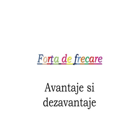 Forța de frecare prezentare | PPTX
