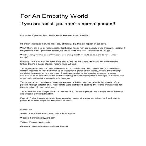 For an empathy world | PDF