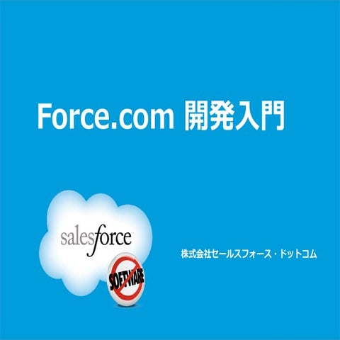 Force.com開発入門Webinar | PDF