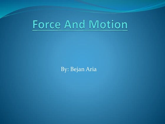 Force And Motion Vocabulary Cards | PDF