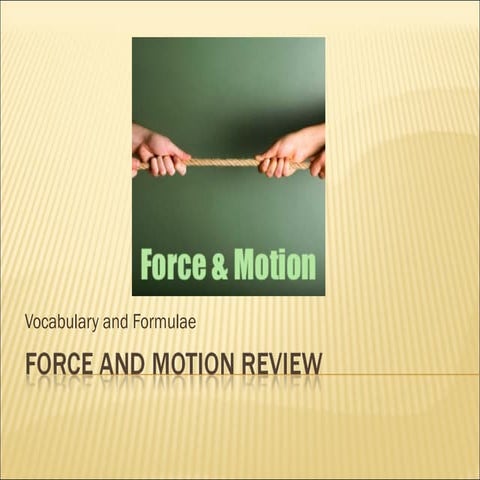 Force and motion review | PPT