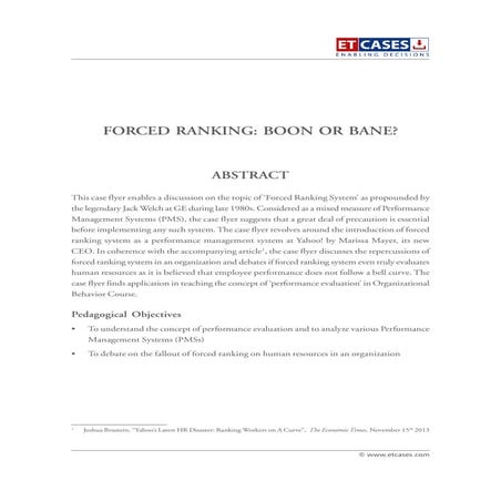 Forced ranking boon or bane | PDF