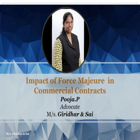 Impact of Force Majeure clause in commercial contracts | PPTX