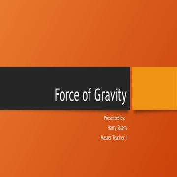 Force Of Gravity Free Fall Problems Pptx