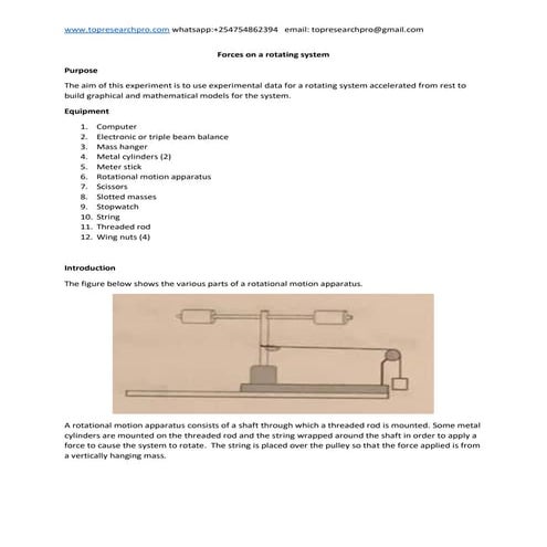 Force of rotating system | PDF