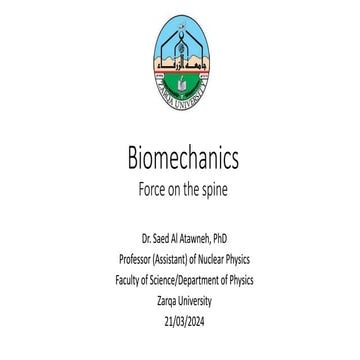 Biomechanics - Force on the Spine .pptx