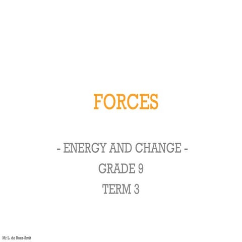 Forces grade 9 slideshow used for grade 9 | PDF