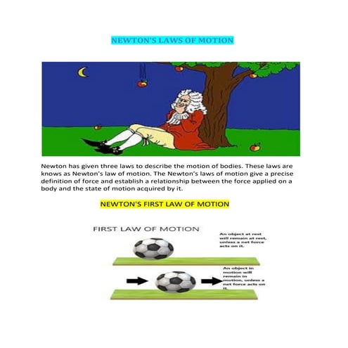 Forces and laws of motion 3 class ix | PDF