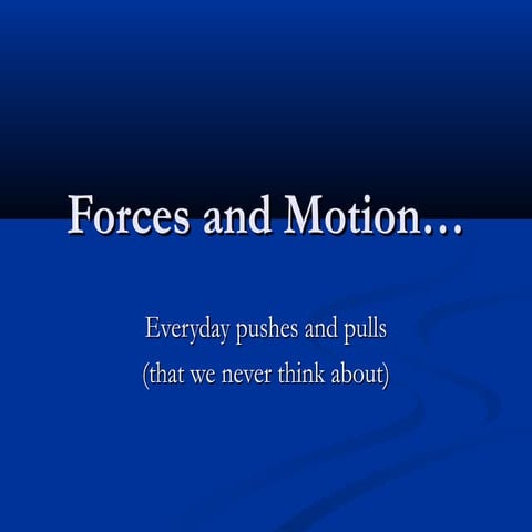 Forces and motion vocabulary review | PPT