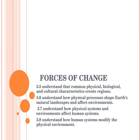 Forcesof changeonlineversion1 | PPT | Geography | Science