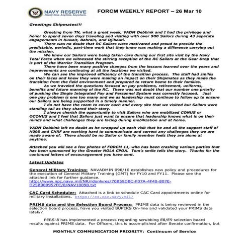 CCC TOOL BOX (Navy Counselor Procedures) | PDF