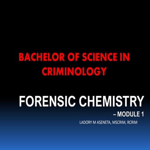 Introduction to Forensic Science | PPT