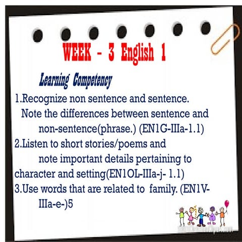Sentence and NonSentence | PPTX