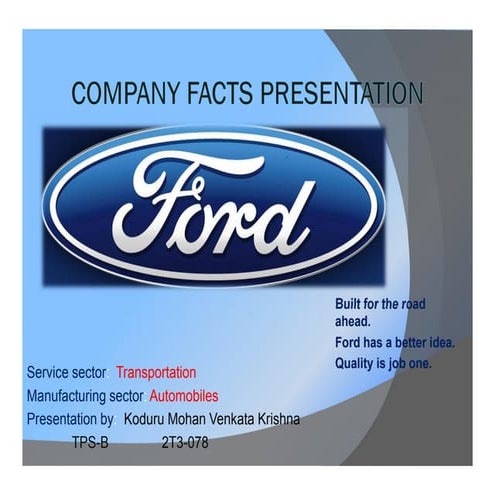 Ford motor company FACTS | PDF