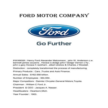 Ford motor company | PDF