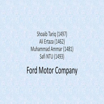 Ford Motor Company.pptx | Islam | Religion & Spirituality