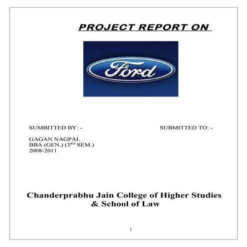 Ford motors(modified) | PDF