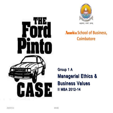 Case Analysis "Ford pinto" | PPT